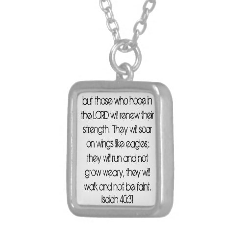 Bible verse Isaiah 40:31 necklace | Zazzle