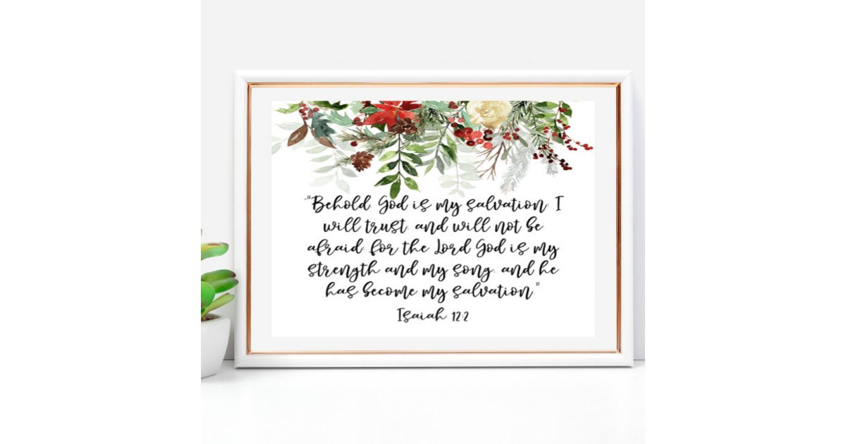 Bible verse Isaiah Christmas Poster | Zazzle