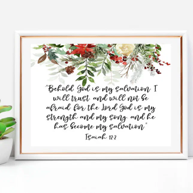 Bible verse Isaiah Christmas Poster | Zazzle