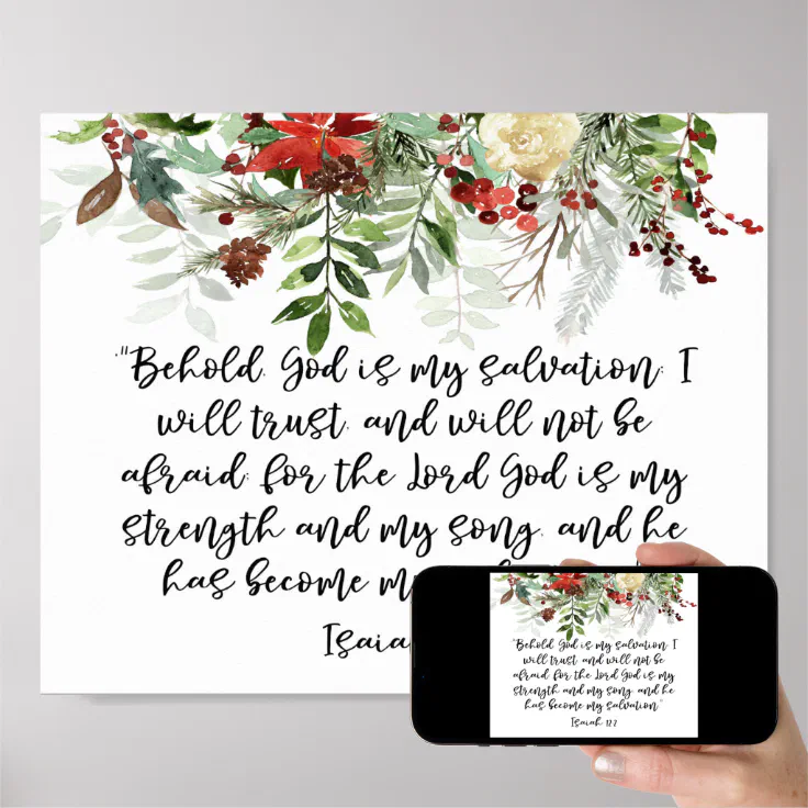 Bible verse Isaiah Christmas Poster | Zazzle
