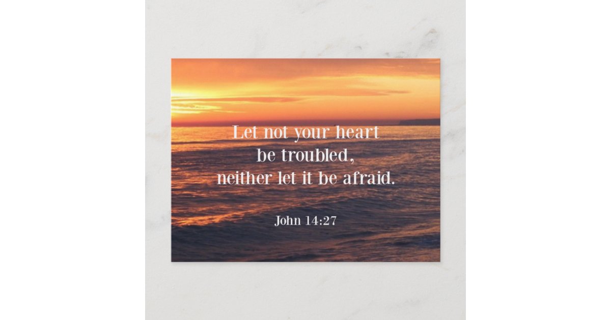 Bible verse, John 14 27 Postcard | Zazzle