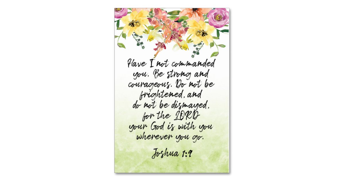 Bible Verse Joshua Card | Zazzle