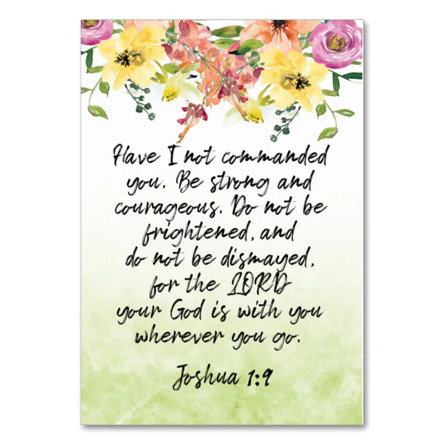 Bible Verse Joshua Card | Zazzle