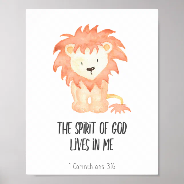 Bible Verse Kids Decor The Spirit of God | Zazzle