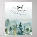 Bible verse mountain scripture poster | Zazzle