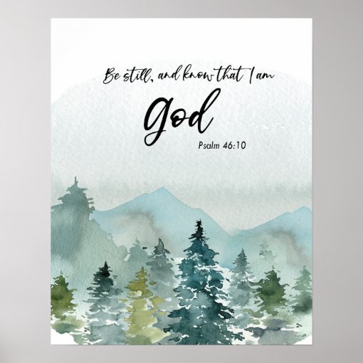 Bible verse mountain scripture poster | Zazzle