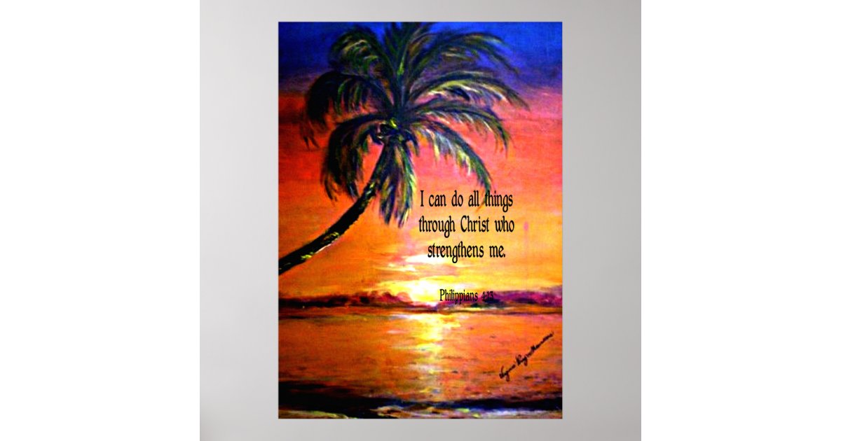 Bible verse, Philippians 4:13 Poster | Zazzle