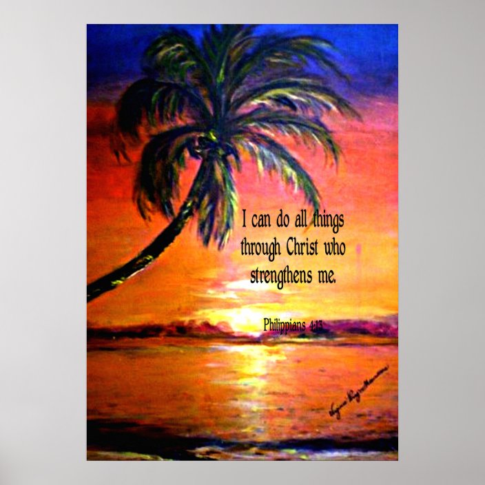 Bible verse, Philippians 4:13 Poster | Zazzle.com