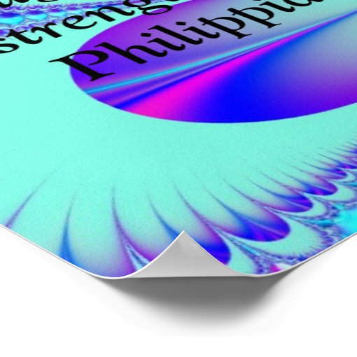 bible verse poster philippians 413 | Zazzle