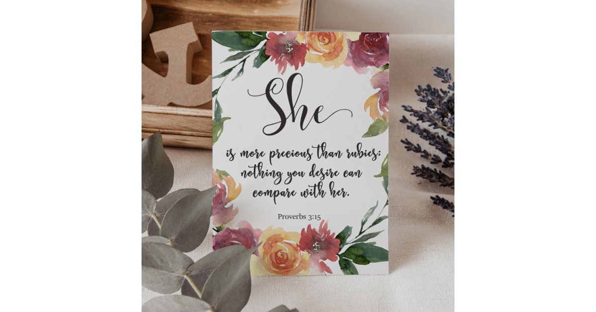 Bible Verse Proverbs Card | Zazzle