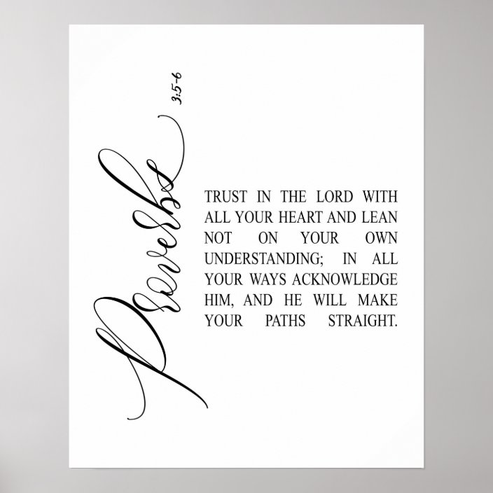 Bible verse Proverbs scripture Poster | Zazzle.com