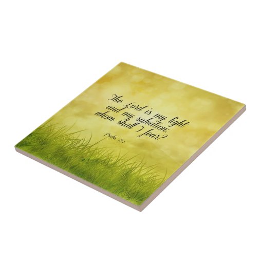 Bible verse, Psalm 27:1 Ceramic Tile | Zazzle