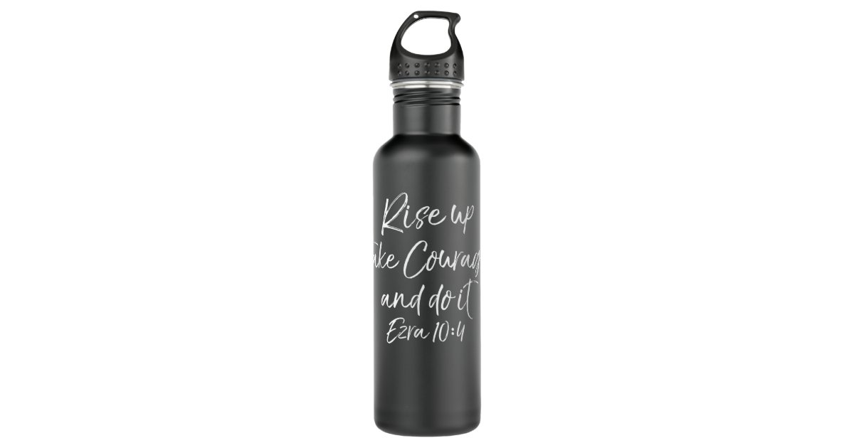 Bible Verse Quote Rise Up Take Courage and Do it E Stainless Steel ...