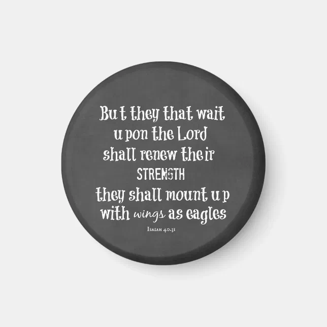 Bible Verse: Renew Strength, Wings as Eagles Magnet | Zazzle