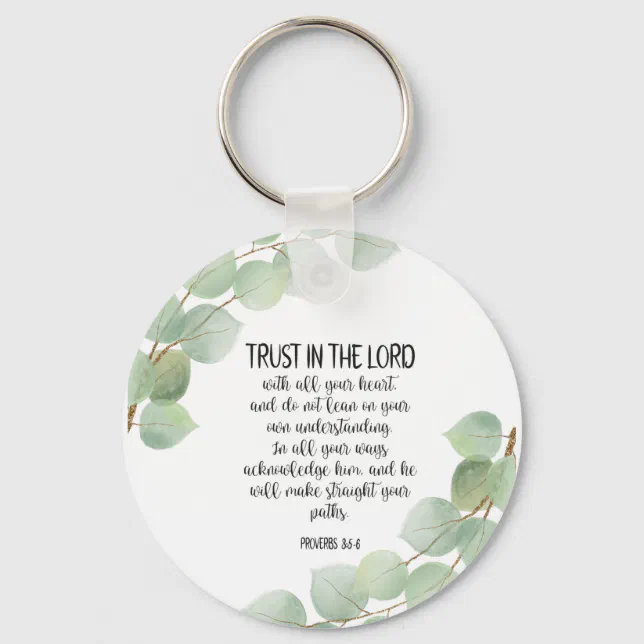Bible Verse Round Keychain | Zazzle