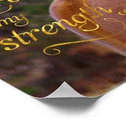 Bible Verse Smiling Chestnut Horse Poster | Zazzle