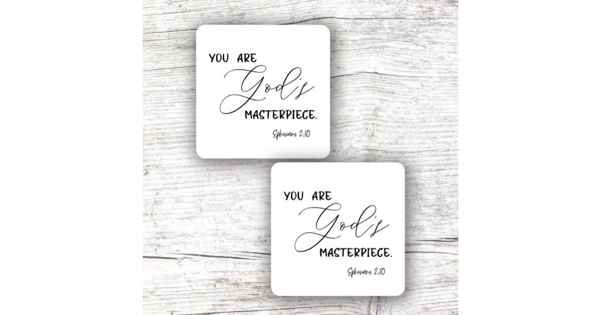 Bible Verse Square Sticker | Zazzle