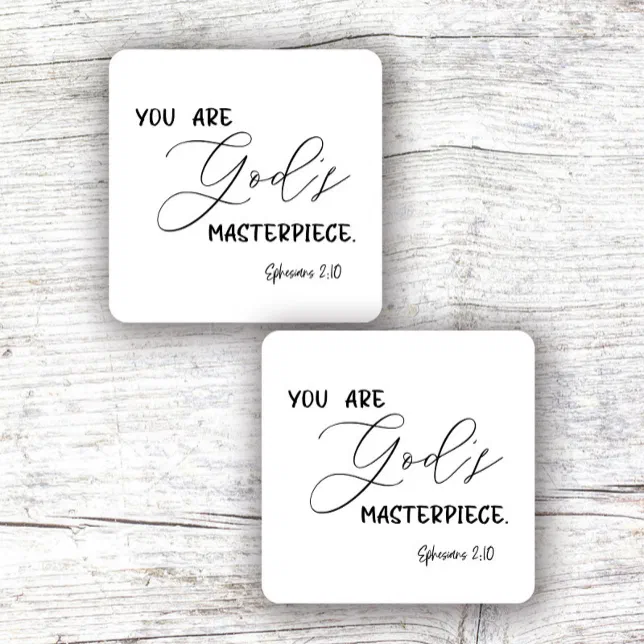 Bible Verse Square Sticker | Zazzle