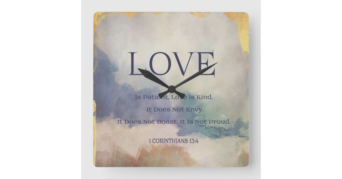 Bible verse Square Wall Clock | Zazzle