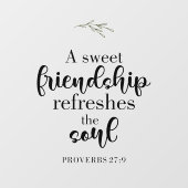 Bible Verse Sweet Friendship Scripture Typography Wall Decal | Zazzle