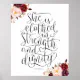 Bible verse wall art proverbs 31:25 calligraphy v2 | Zazzle