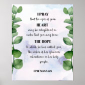 Bible verse watercolor eucalyptus scripture poster | Zazzle