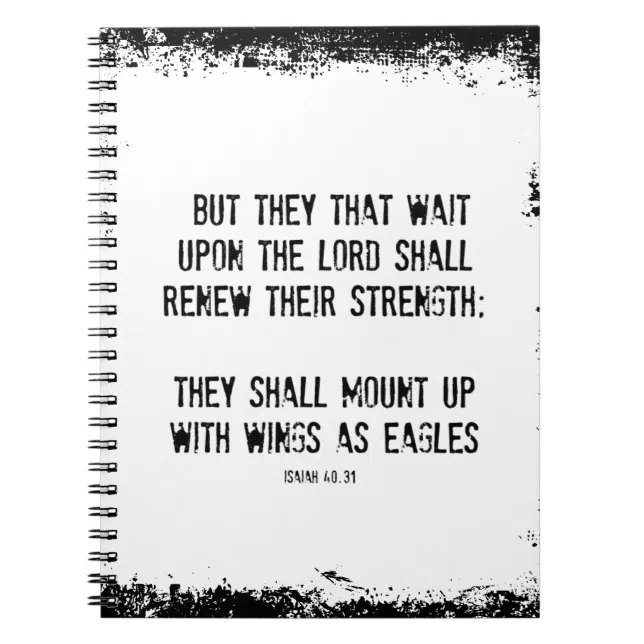 Bible Verse: Wings as Eagles Notebook | Zazzle