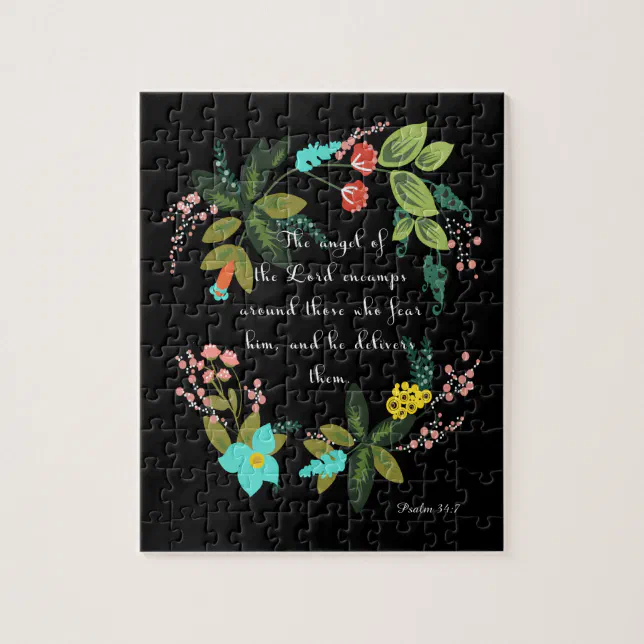 Bible Verses Art - Psalm 23:2 Jigsaw Puzzle | Zazzle
