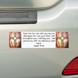 Bible Verses Inspirational Quote Isaiah 41:10 Bumper Sticker | Zazzle