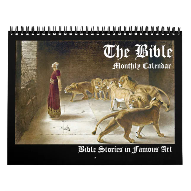Biblical Bible Fine Art Monthly Artwork Calendar | Zazzle