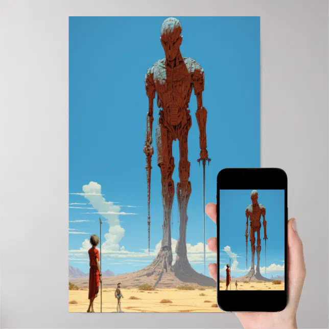 Biblical David and Goliath Moebius Illustration Po Poster | Zazzle