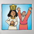 Biblical Queen and Prophet Faith-Based Characters Poster | Zazzle