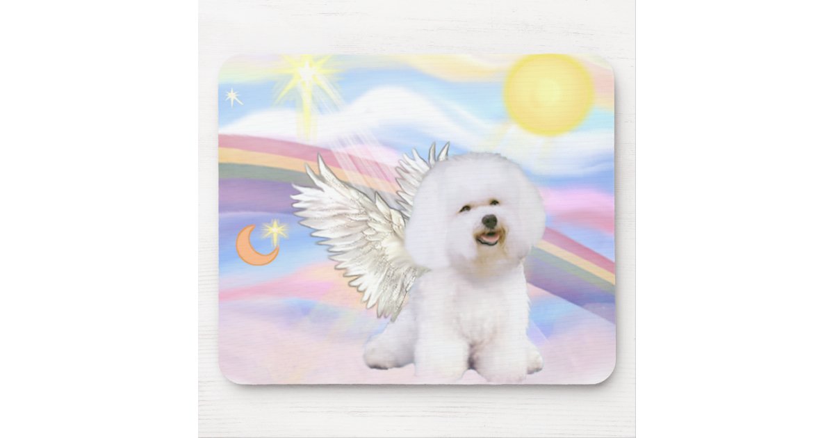 Bichon Frise Angel Mouse Pad | Zazzle