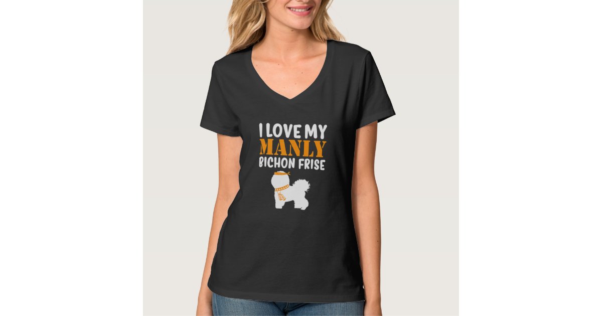 Bichon Frise Canine Boy Dog Pup Gender Reveal Cut T-Shirt | Zazzle