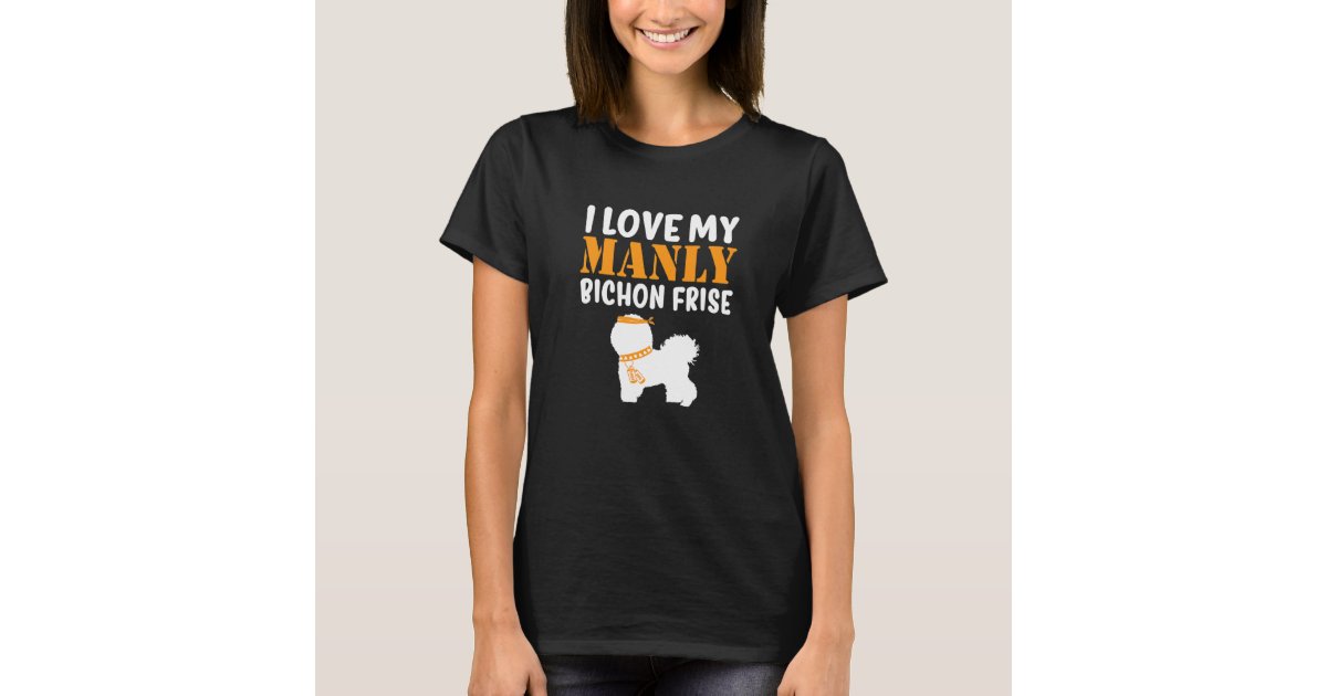 Bichon Frise Canine Boy Dog Pup Gender Reveal Cut T-Shirt | Zazzle