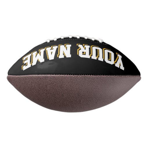 BICOLORED Black And Gold Custom Football | Zazzle