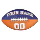 BICOLORED Navy Blue And Orange Custom Football | Zazzle
