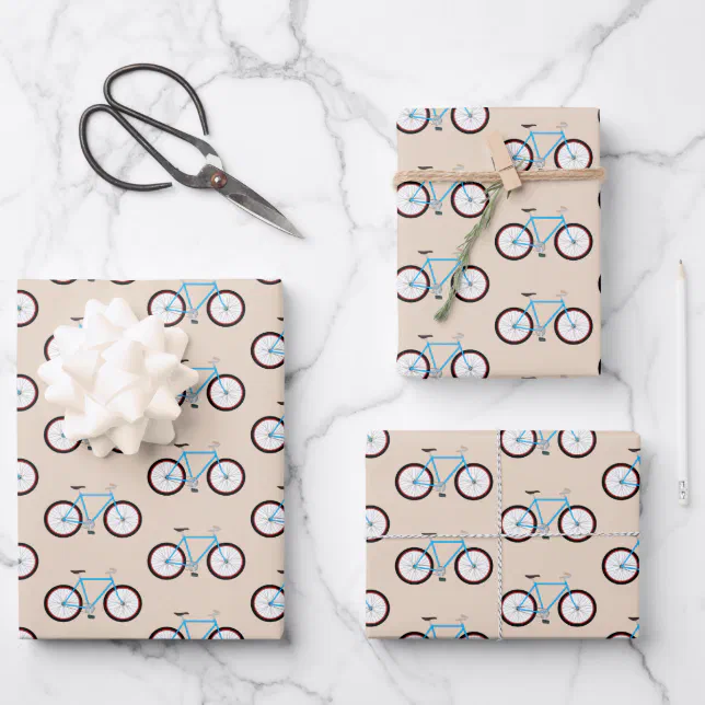 Bicycle Bike Pattern Wrapping Paper Sheets | Zazzle