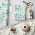 Bicycle blueprint design wrapping paper | Zazzle