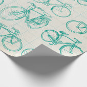 Bicycle blueprint design wrapping paper | Zazzle