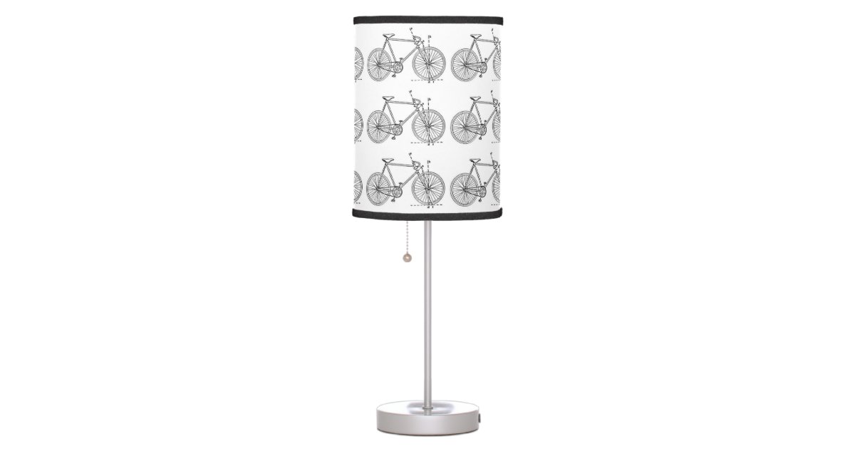 Bicycle Blueprint Table Lamp | Zazzle