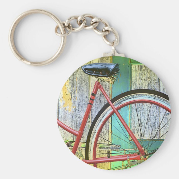 Bicycle Cycle Bicycling Cycling Old Shed Keychain | Zazzle.com