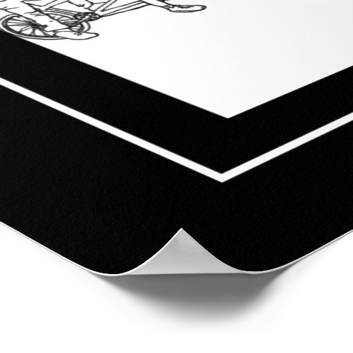 Bicycle Cycling Around London Line Art Poster | Zazzle