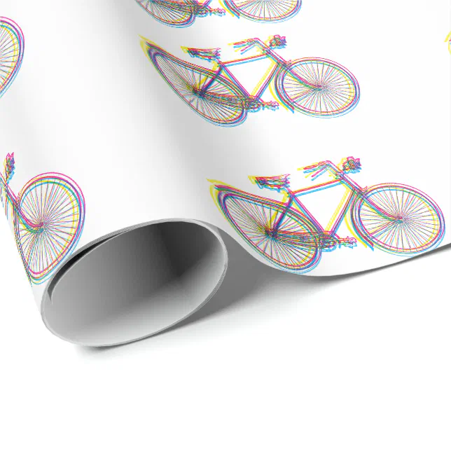 Bicycle design wrapping paper | Zazzle