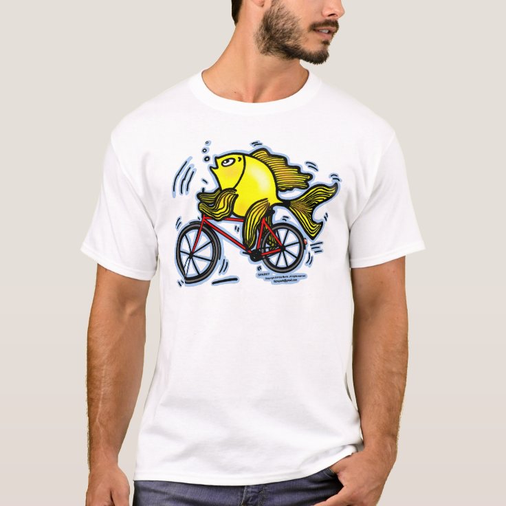 Bicycle Fish (Bike) T-Shirt | Zazzle