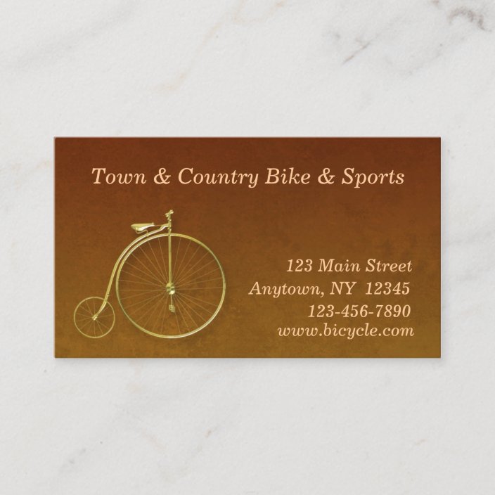 Bicycle Gold Business Card | Zazzle.com