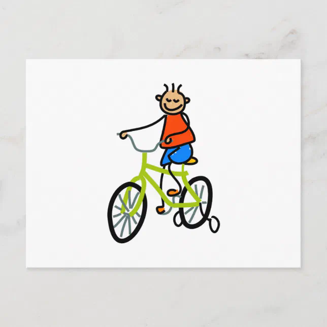 Bicycle Kid Postcard | Zazzle