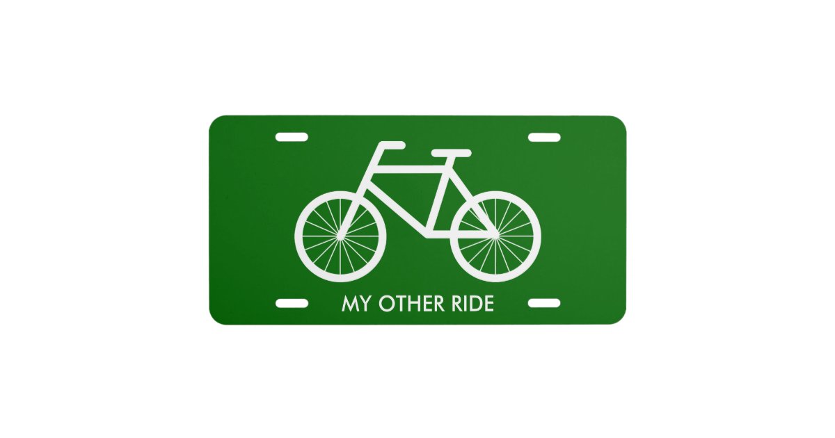 Bicycle license plate for bike riding enthusiasts | Zazzle