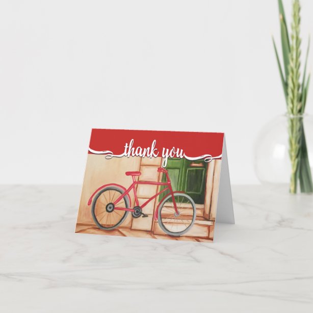 Bicycle Thank You Cards | Zazzle