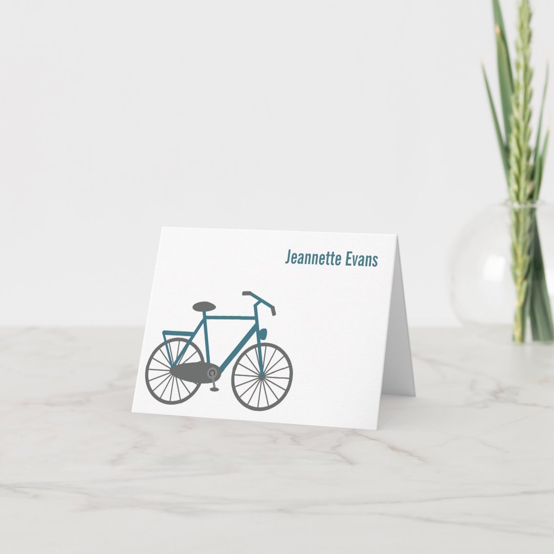 Bicycle Personalized Note Cards | Zazzle